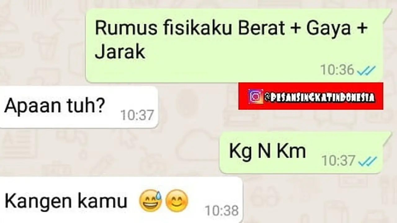 6 Chat Gombalan Anak Fisika ke Gebetan Pakai Rumus Ini Kocak - Hot ...
