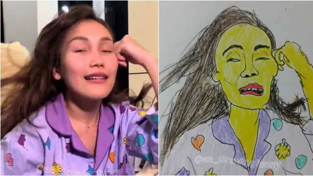 6 Potret Ayu Ting Ting dan Bilqis Digambar AA Drawing, Hasilnya Kocak ...