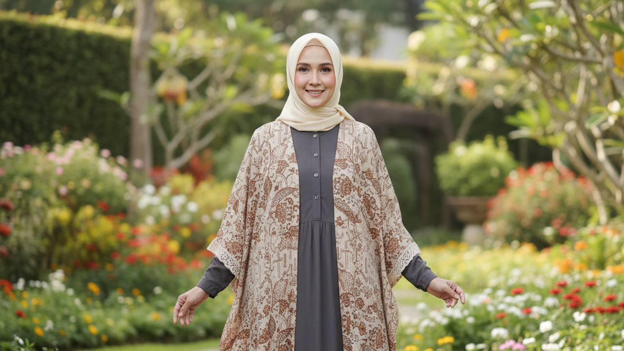 9 Model Gamis Batik Brokat Nyaman Anti Gerah untuk Ibu 55 Tahun, Tampil ...