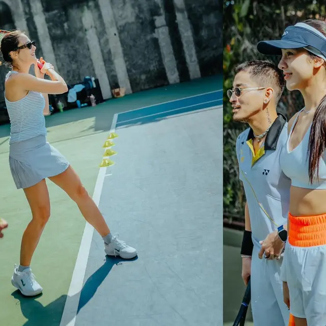7 Potret Anya Geraldine dan Bio One Main Tenis Bareng, Tetap Kompak dengan Mantan - Hot Liputan6.com