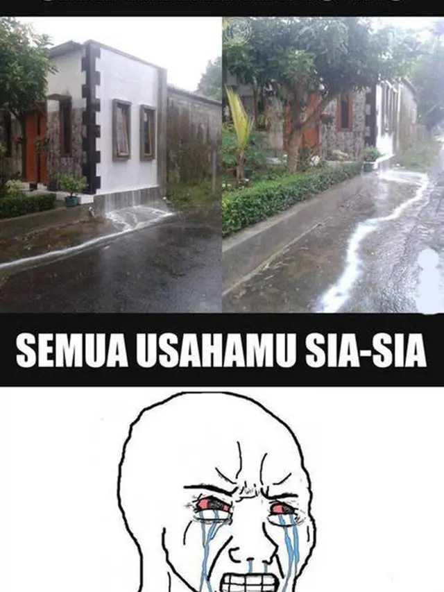 6 Meme Lucu Saat Hujan Turun ini Bikin Senyum-Senyum - Hot Liputan6.com