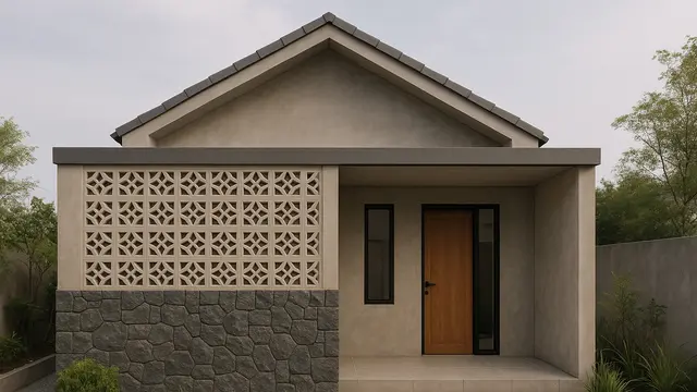 8 Model Rumah Sederhana Tipe 21 dengan Teras Roster yang Kini Tren di ...