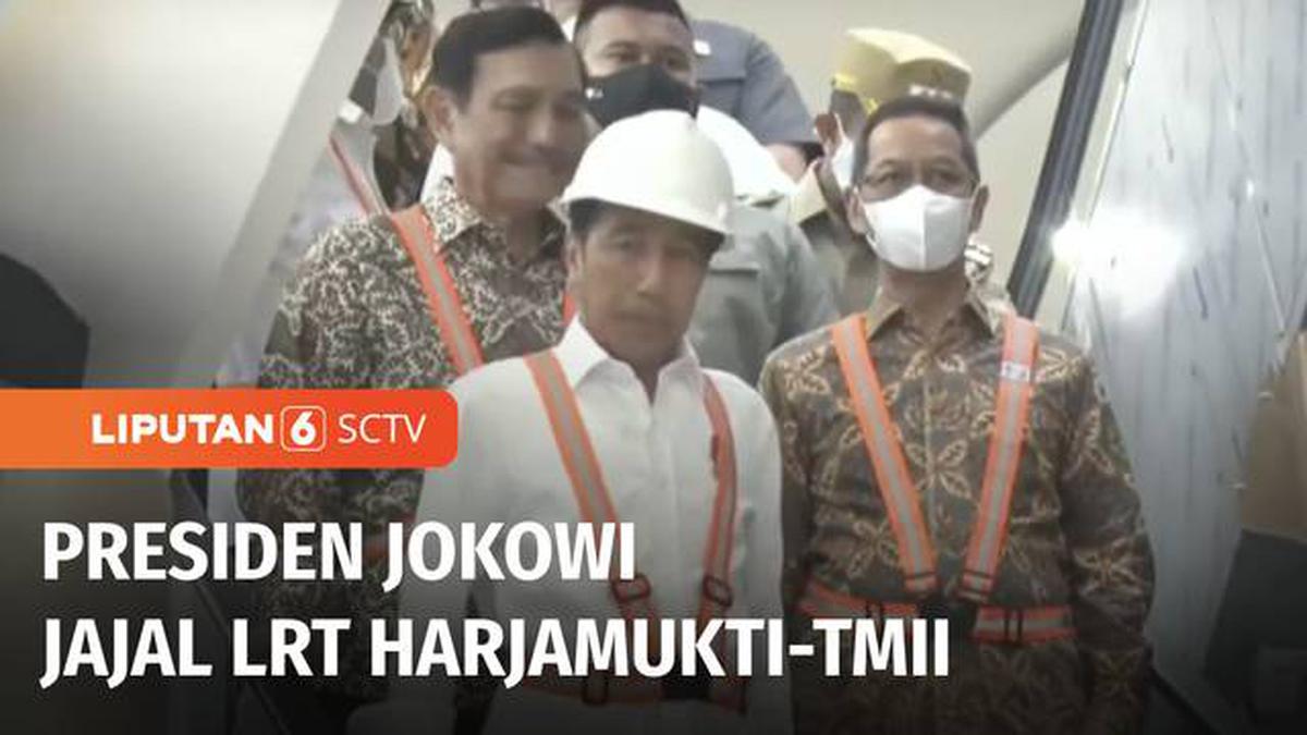 VIDEO: Presiden Jokowi Tinjau Lintasan LRT Rute Harjamukti-TMII