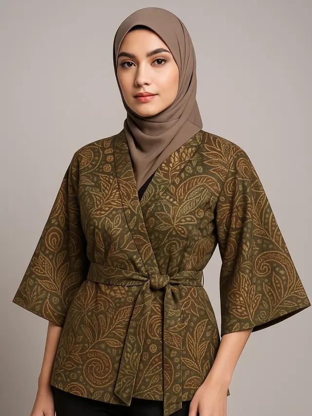 12 Model Atasan Batik Wanita Berhijab Buat Kerja Terbaru 2025, Stylish ...