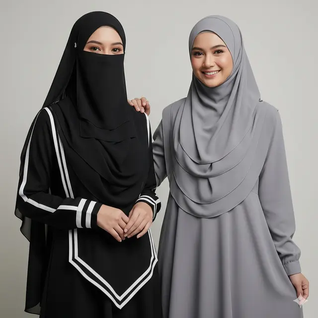 8 Gamis Kombinasi dengan Khimar Instan Elegan Terbaru 2025: Inspirasi ...