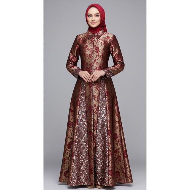 9 Rekomendasi Gamis Brokat Payet Cantik untuk Tampil Anggun dan Elegan