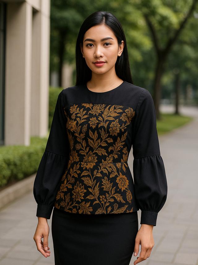 13 Model Baju Batik Lengan Bishop untuk Acara Formal 2025, Tampil Rapi ...