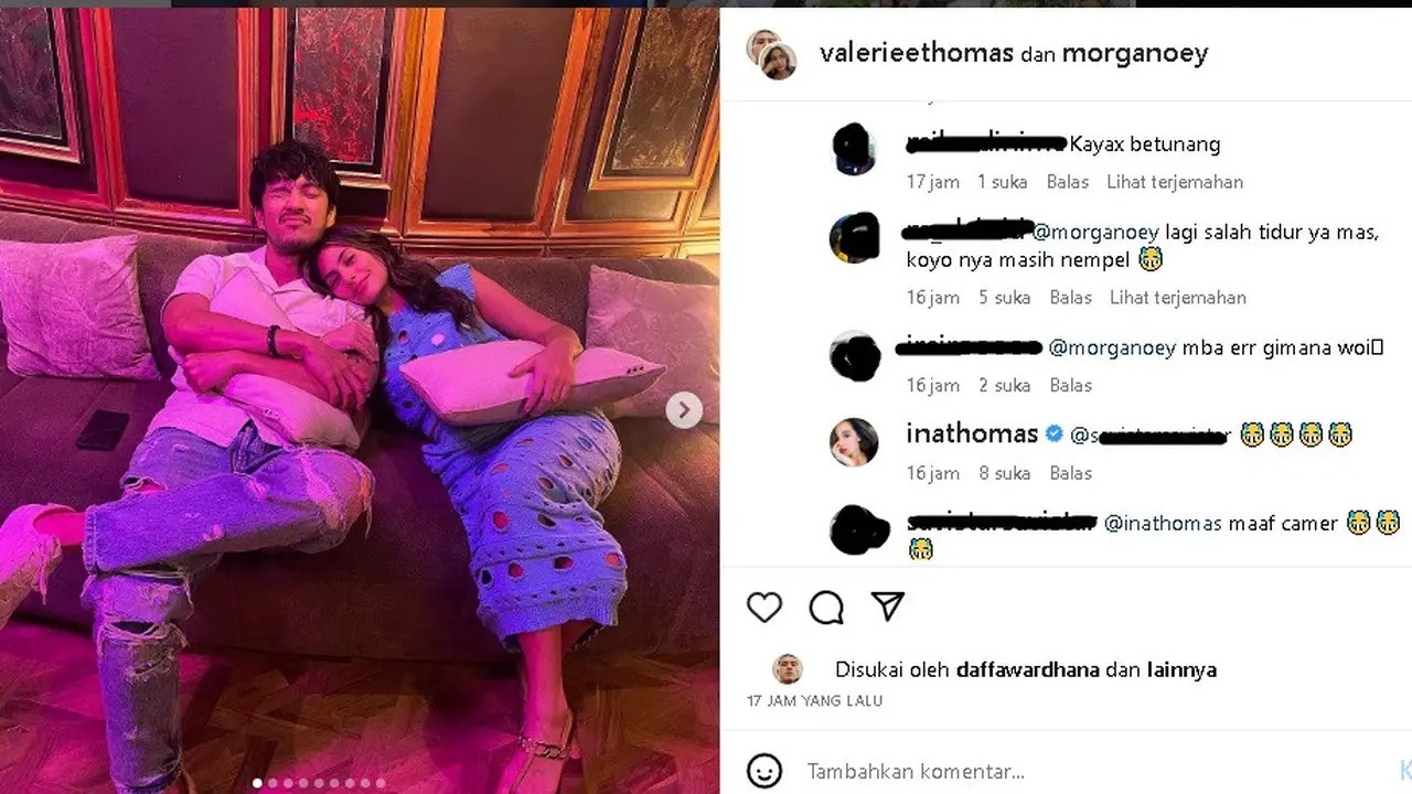 5 Potret Romantis Valerie Thomas dan Morgan Oey, Netizen Tebak-tebakan ...