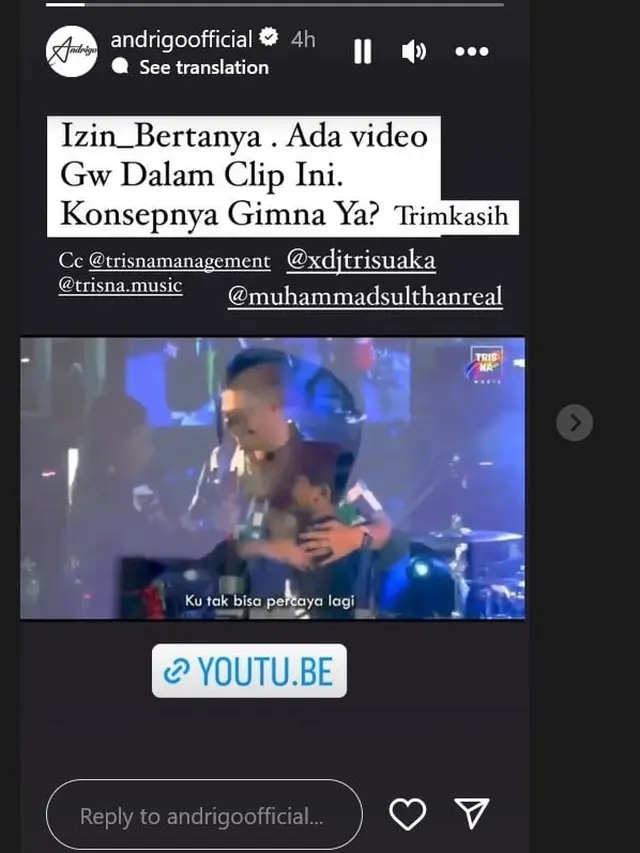 Penyanyi Andrigo Bingung Wajahnya Bisa Muncul di Video Klip Lagu Baru ...