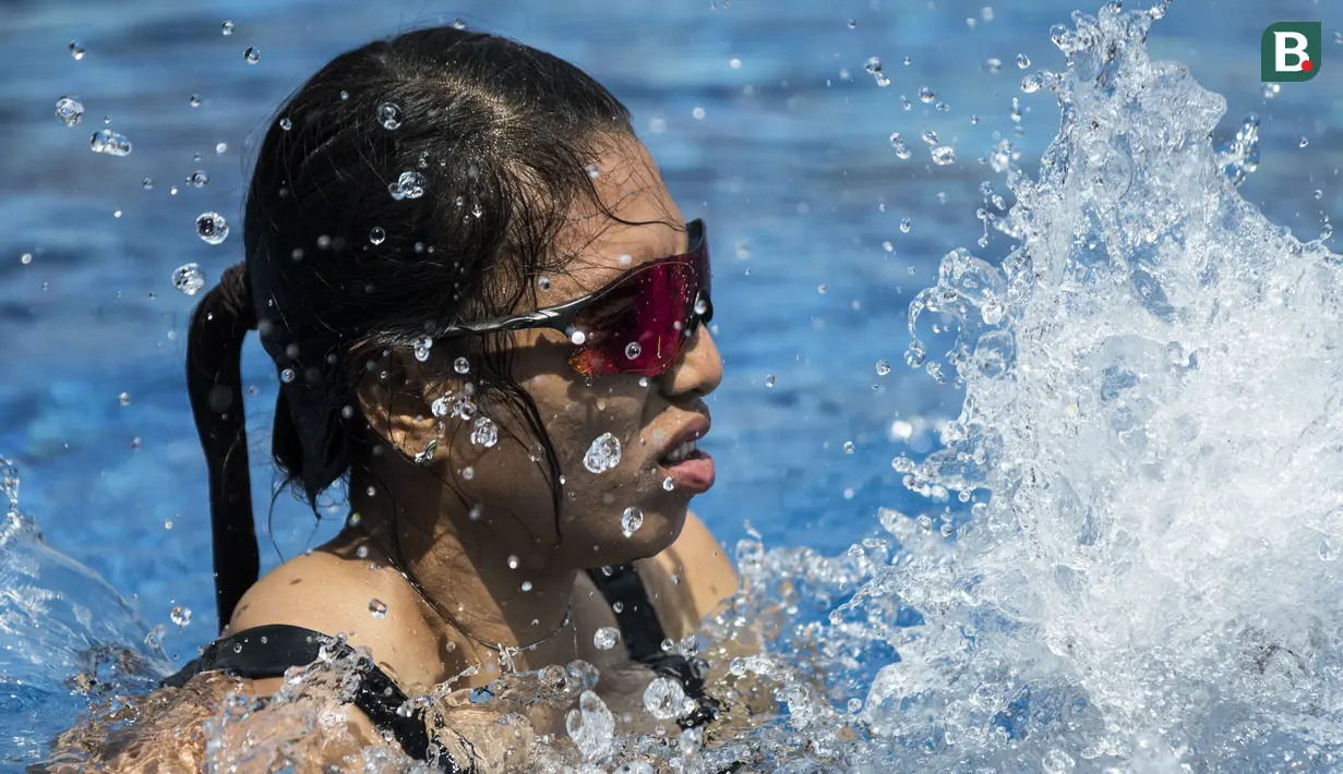 FOTO: Jelang Asian Games, Maria Londa Berlatih di Kolam Renang - Ragam ...