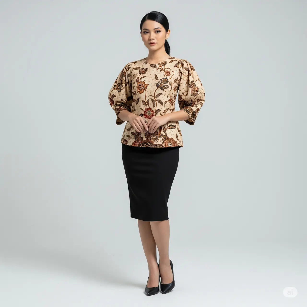 8 Baju Batik Lengan Puff untuk Acara Formal, Style Elegan dan ...