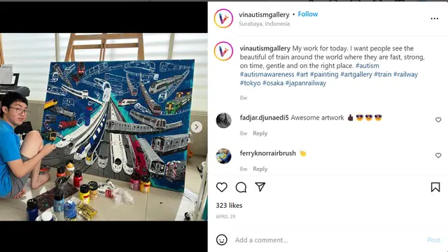 Cara Orang Tua Vincent Mengenal Bakat Melukis Putranya yang Autisme ...