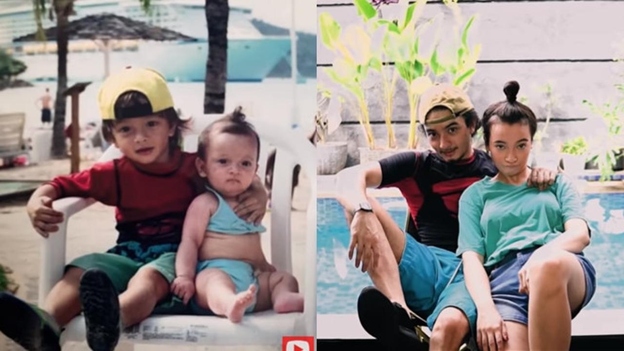6 Potret Bryan dan Megan Domani Reka Ulang Foto Jadul Ini Bikin Gemas