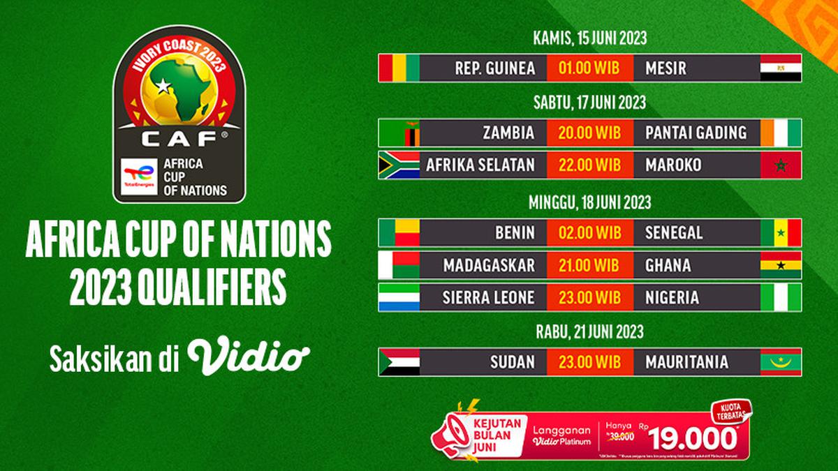 Jadwal dan Link Live Streaming Kualifikasi Africa Cup of Nations 2023, 14-21 Juni di Vidio