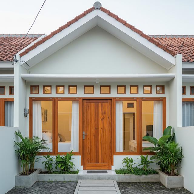 9 Contoh Fasad Rumah Minimalis Satu Lantai Atap Pelana Miring, Modern ...