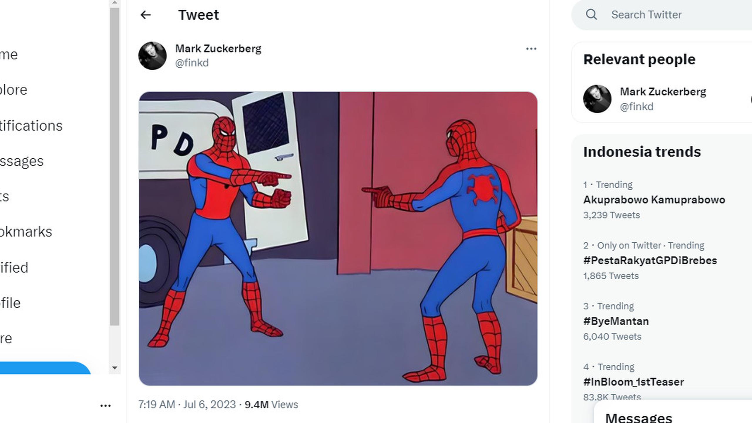 Threads Resmi Dirilis, Akun Twitter Mark Zuckerberg Tiba-Tiba Unggah ...