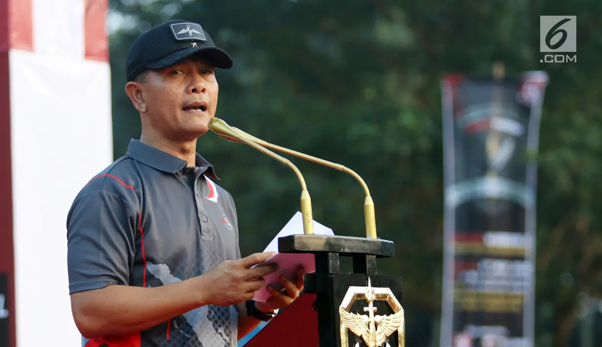 FOTO: Wadanjen Kopassus Lepas Komando Warriors - Foto Liputan6.com