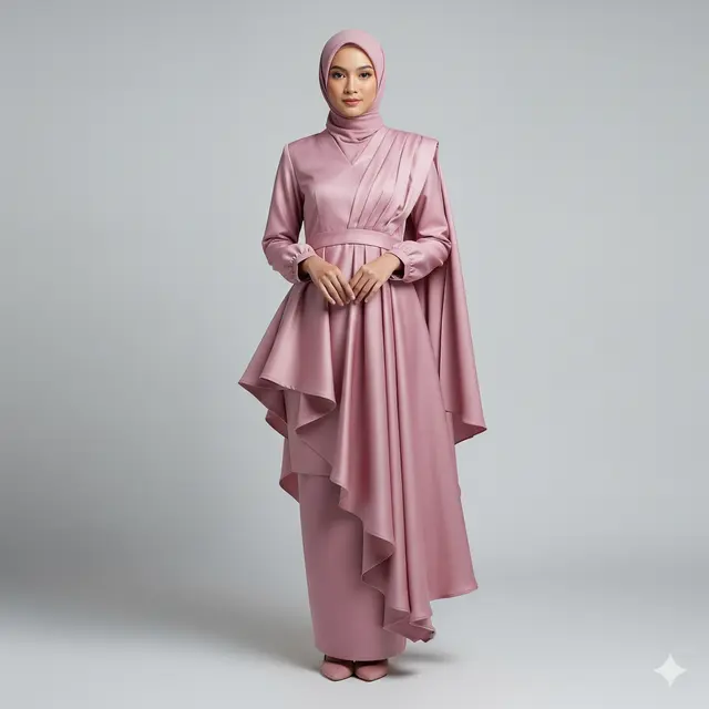 7 Model Gamis Bahan Maxmara dengan Potongan Drapery Mewah Terbaru 2025 ...