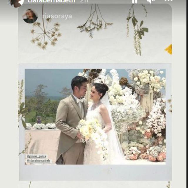 6 Momen Pernikahan Artis Clara Bernadeth, Elegan dan Bernuansa Putih ...