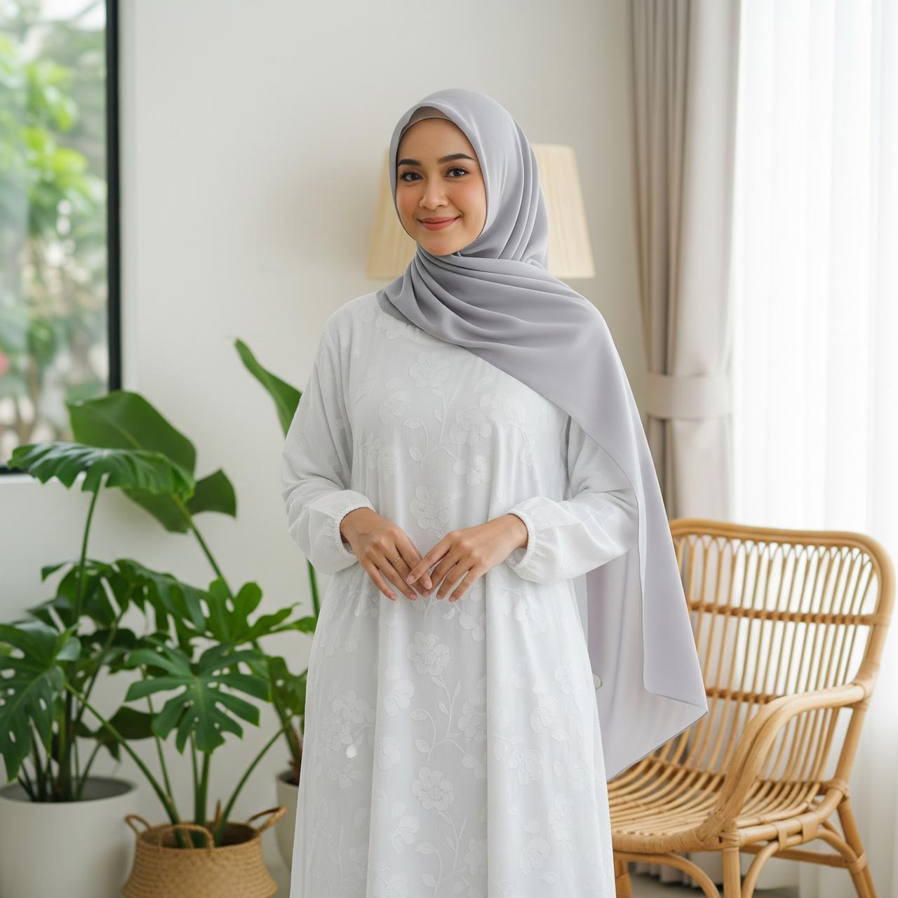 8 Tren Gamis Putih Kekinian yang Anggun di 2025, Bikin Tampilan Makin Chic