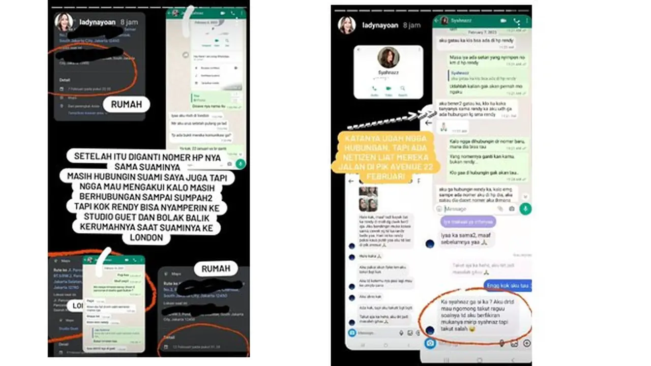 10 Potret Diduga Chat Mesra Syahnaz dengan Rendy Kjaernett yang ...