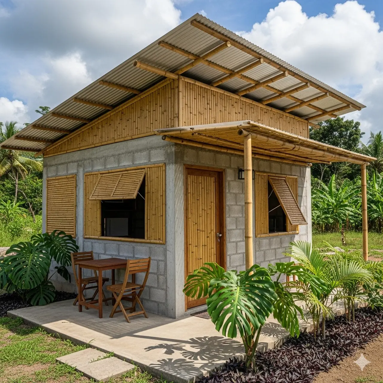7 Model Rumah Kecil Tapi Cantik 4x6 Meter dari Batako dan Bambu dengan ...