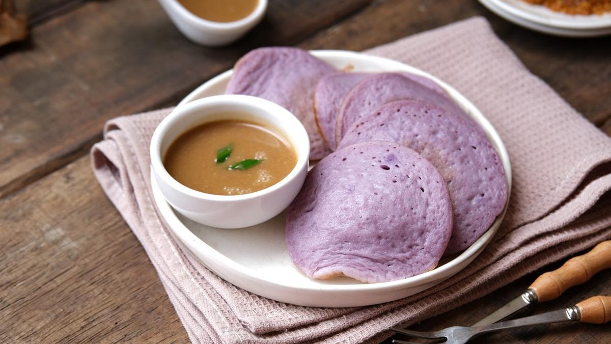 Resep Serabi Ubi Ungu Kuah Kinca - Food Fimela.com