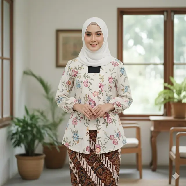 5 Model Kebaya Lengan Panjang Kutu Baru Simple Stylish Tren Terbaru 2025