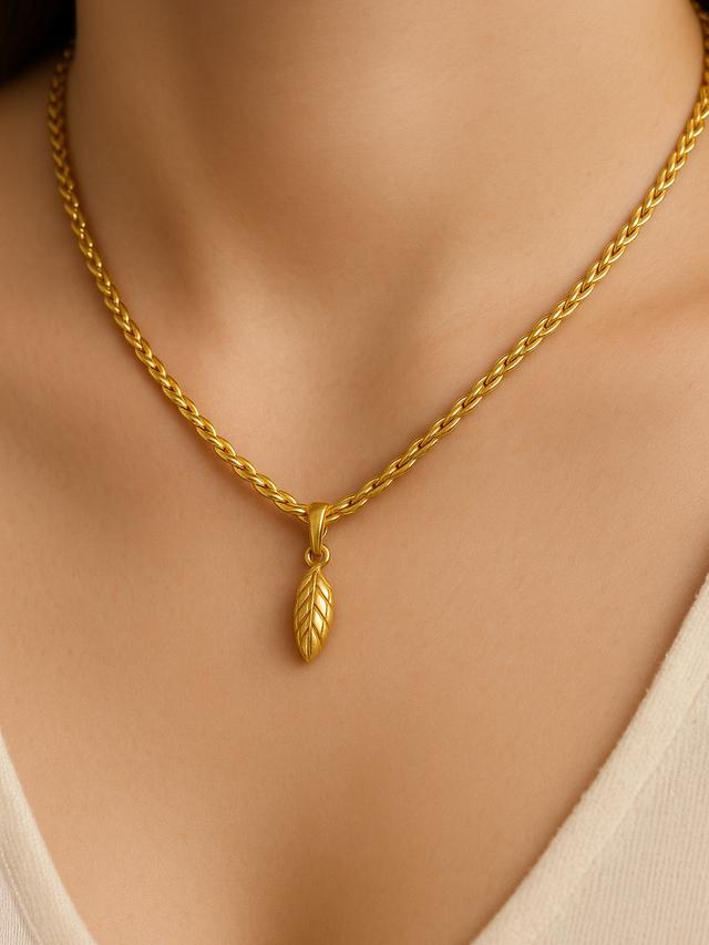 12 Model Kalung Emas 24 Karat 5 Gram Motif Padi yang Ringan dan Elegan ...