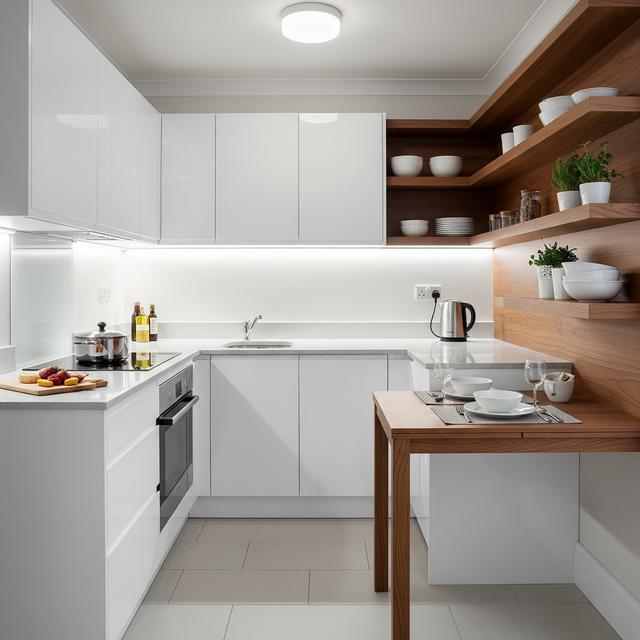 8 Desain Dapur Minimalis 2x2 Meter Rumah Type 36 Kombinasi Wood & White ...