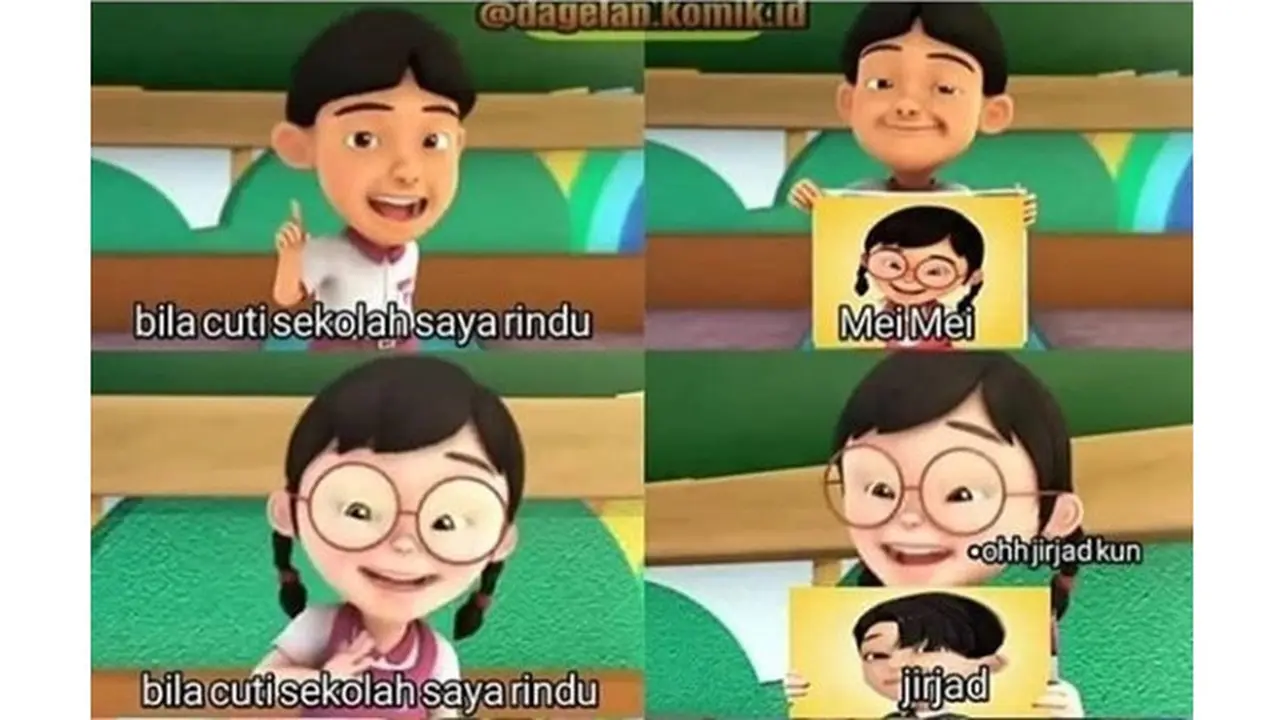 7 Meme Kisah Cinta Mail dan Mei Mei 'Upin dan Upin' Ini Kocak Banget ...