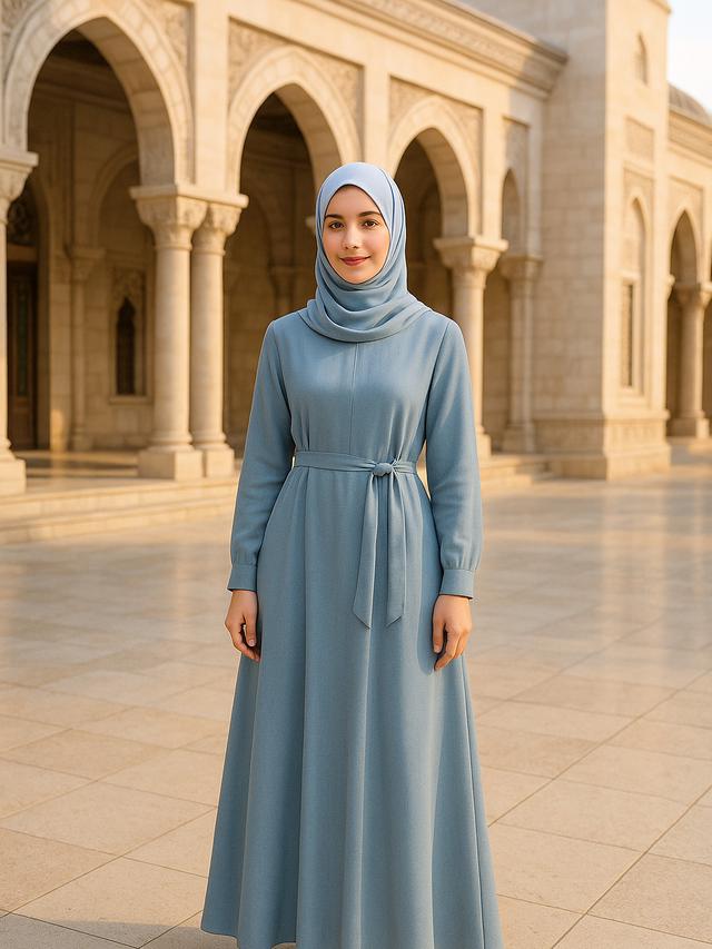 18 Model Baju Gamis Polos Modern Terbaru 2025, Buat Penampilan Lebih Anggun