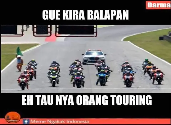 10 Meme Lucu Touring Naik Motor, Absurdnya Kelewatan Sukses Bikin Ngakak - Motor Otosia.com