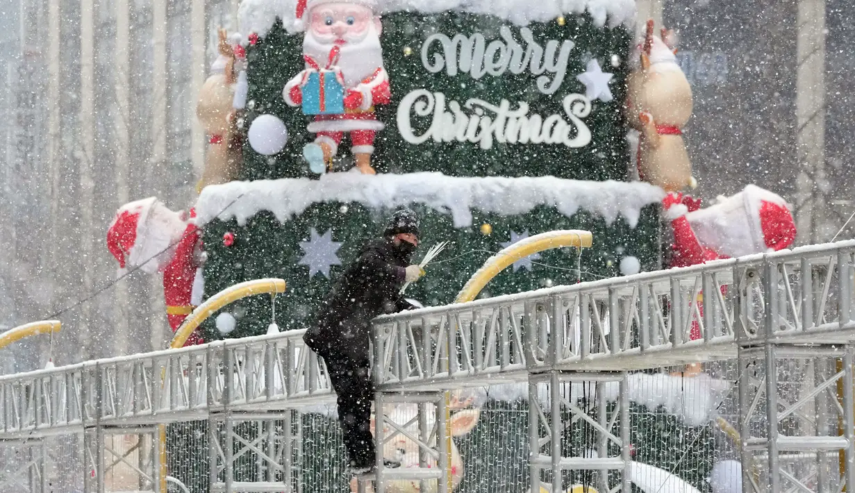 Hujan Salju Lebat Landa Seoul Korea Selatan - Foto Liputan6.com