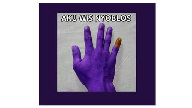 7 Meme Tinta Ungu Habis Nyoblos Pemilu Ini Kocak Banget - Hot Liputan6.com