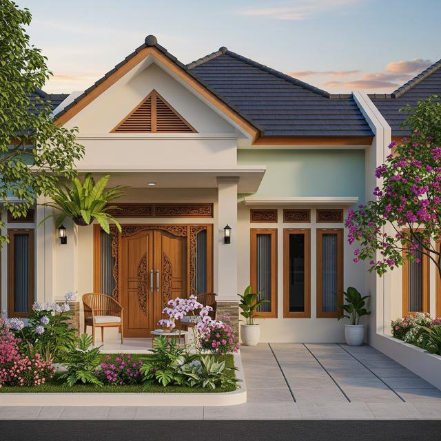 8 Desain Rumah Tipe 45 dengan Atap Limas Elegan, Modern dan Fungsional