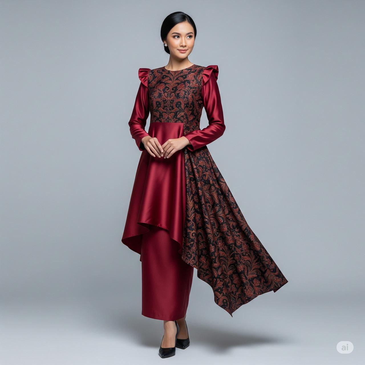8 Model Dress Batik Elegan Kombinasi Terbaru 2025 yang Menawan