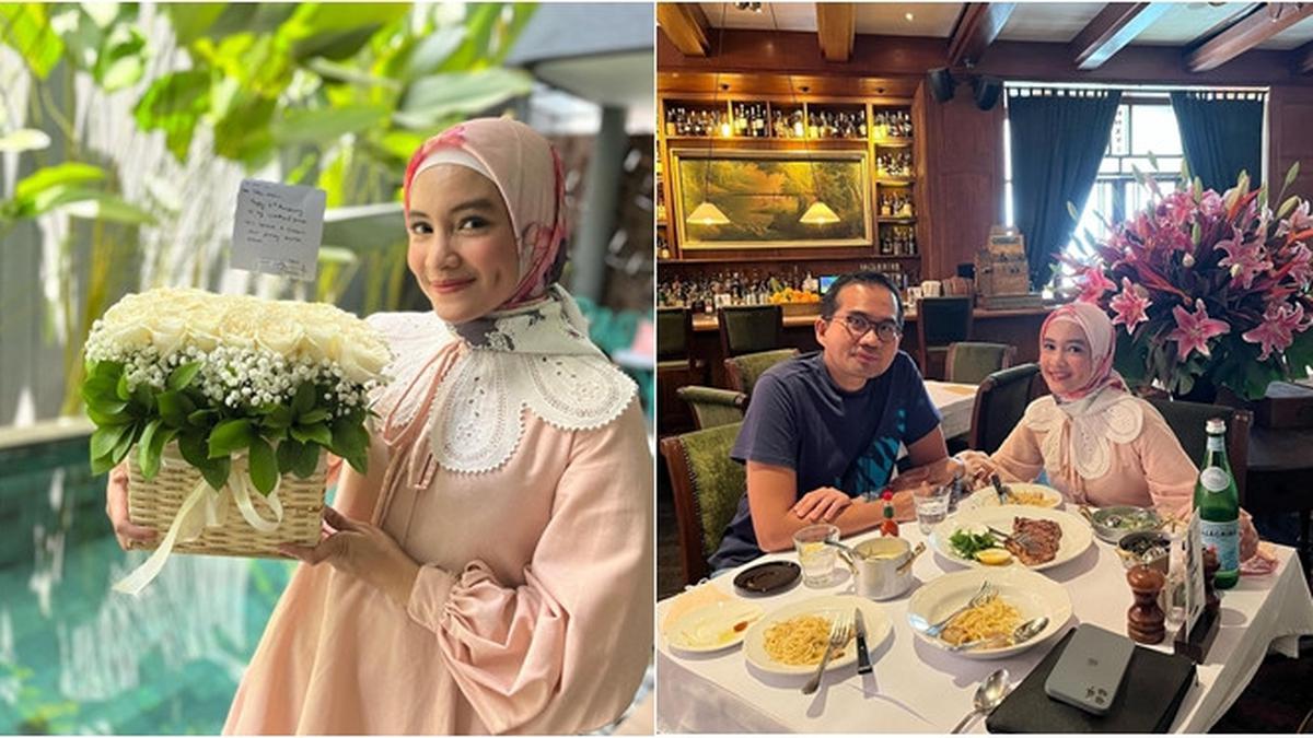 11 Tahun Bersama, Ini 6 Potret Intan Nuraini dan Suami Rayakan Ultah Pernikahan - Hot Liputan6.com