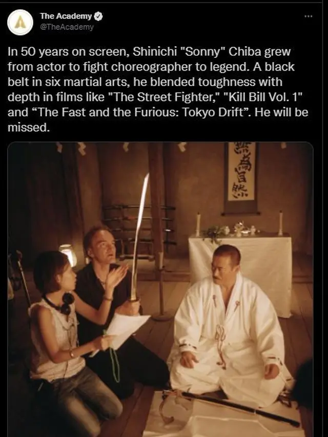 Aktor Kill Bill dan Master Bela Diri Sonny Chiba Meninggal Dunia karena ...