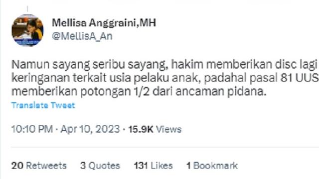 AG Pacar Mario Dandy Divonis 3 Tahun 6 Bulan Lebih Ringan dari Tuntutan ...