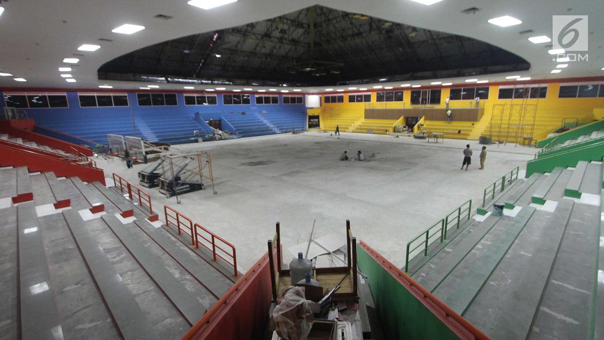 FOTO: Warna-warni Renovasi GOR Soemantri Brodjonegoro Sambut Asian ...