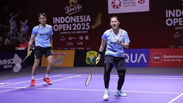 Hasil Indonesia Open 2025: Adnan/Indah Tembus Perempat Final - Bola Liputan6.com