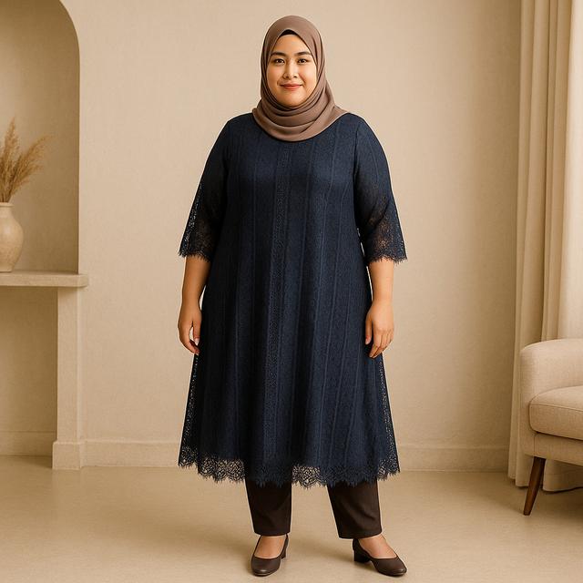 7 Tips Memilih Gamis Brokat untuk Orang Gemuk, Tampil Anggun dan Ramping