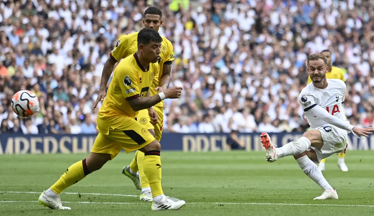 Foto: Momen Dramatis Kemenangan Tottenham Hotspur atas Sheffield United, Diwarnai 14 Kartu ...
