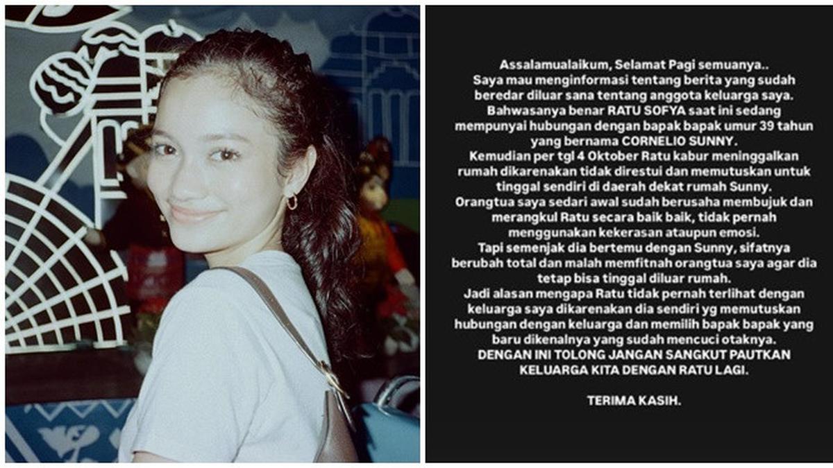 6 Potret Bulan Sofya Adik Ratu Sofya, Ungkap Kakak Kabur dari Rumah ...