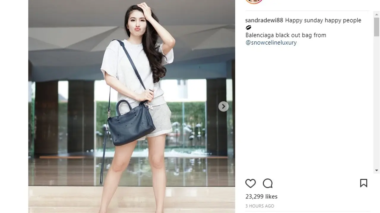 Tampil Kenakan Celana Pendek Sandra Dewi Dianggap Masih Gadis Showbiz