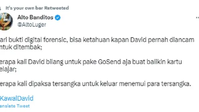 Beredar Kabar David Sebelum Dianiaya Sempat Menghindar Bertemu AG serta ...
