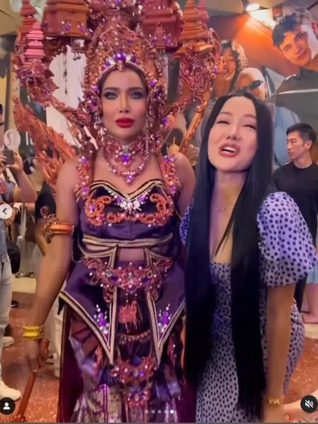 6 Potret Lucinta Luna Datang ke Miss International Queen, Dukung Millen ...