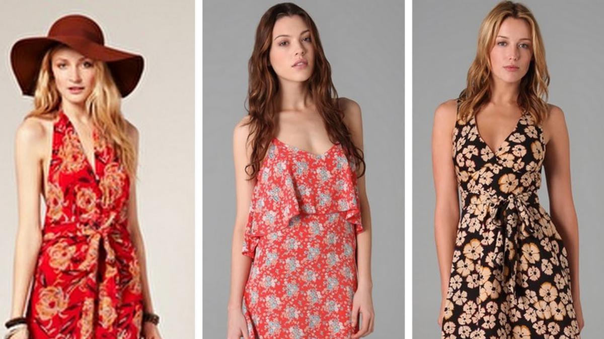 Tampil Anggun dengan Dress Motif Bunga