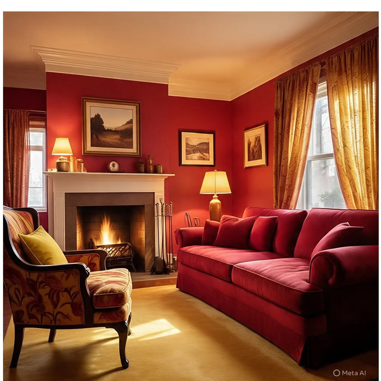 5 Inspirasi Ruangan Kombinasi Warna Merah dan Kuning, Bikin Rumah Makin ...